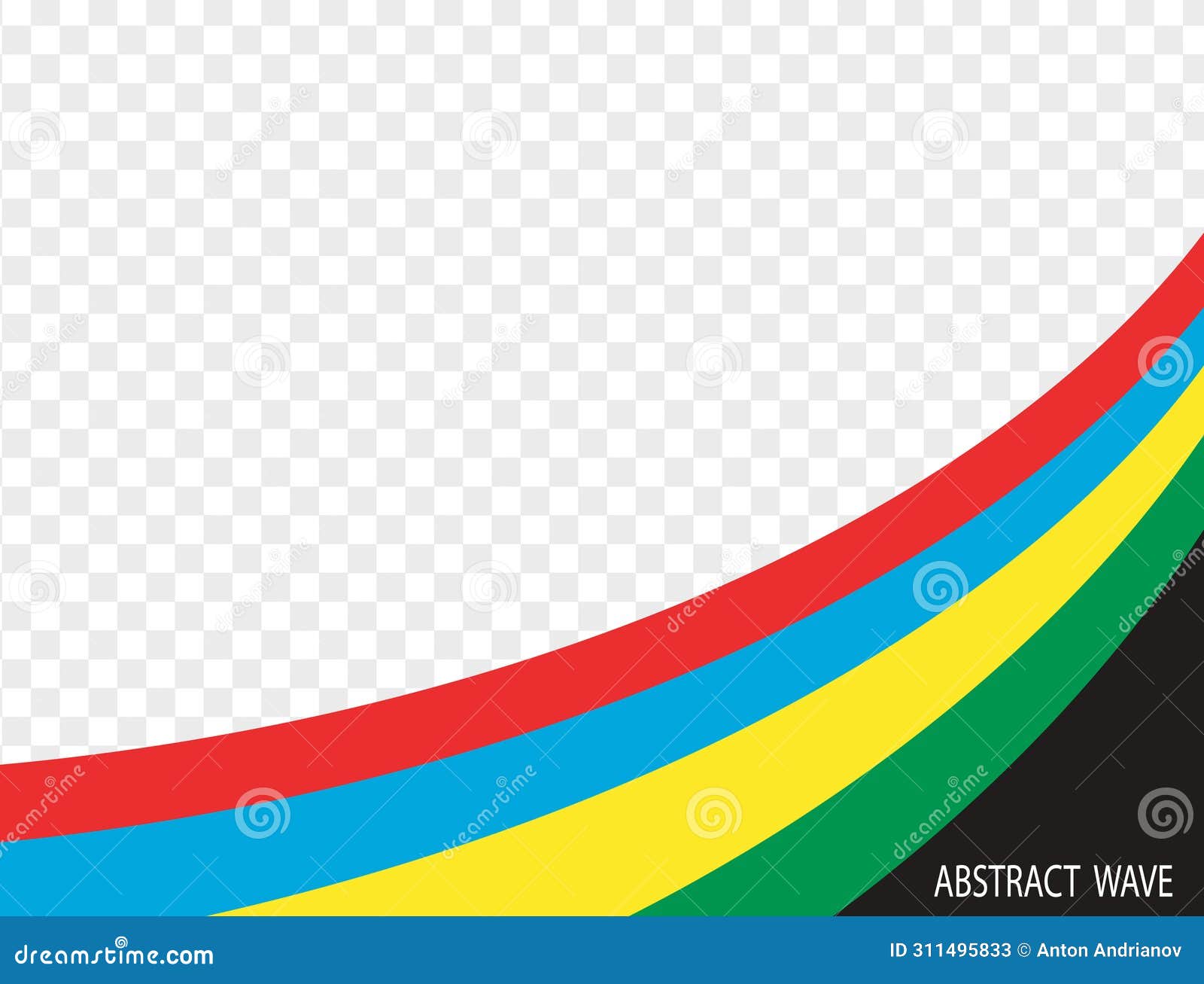 Banner with Colored Waves. Vector Design. Vector Graphics for Design ...