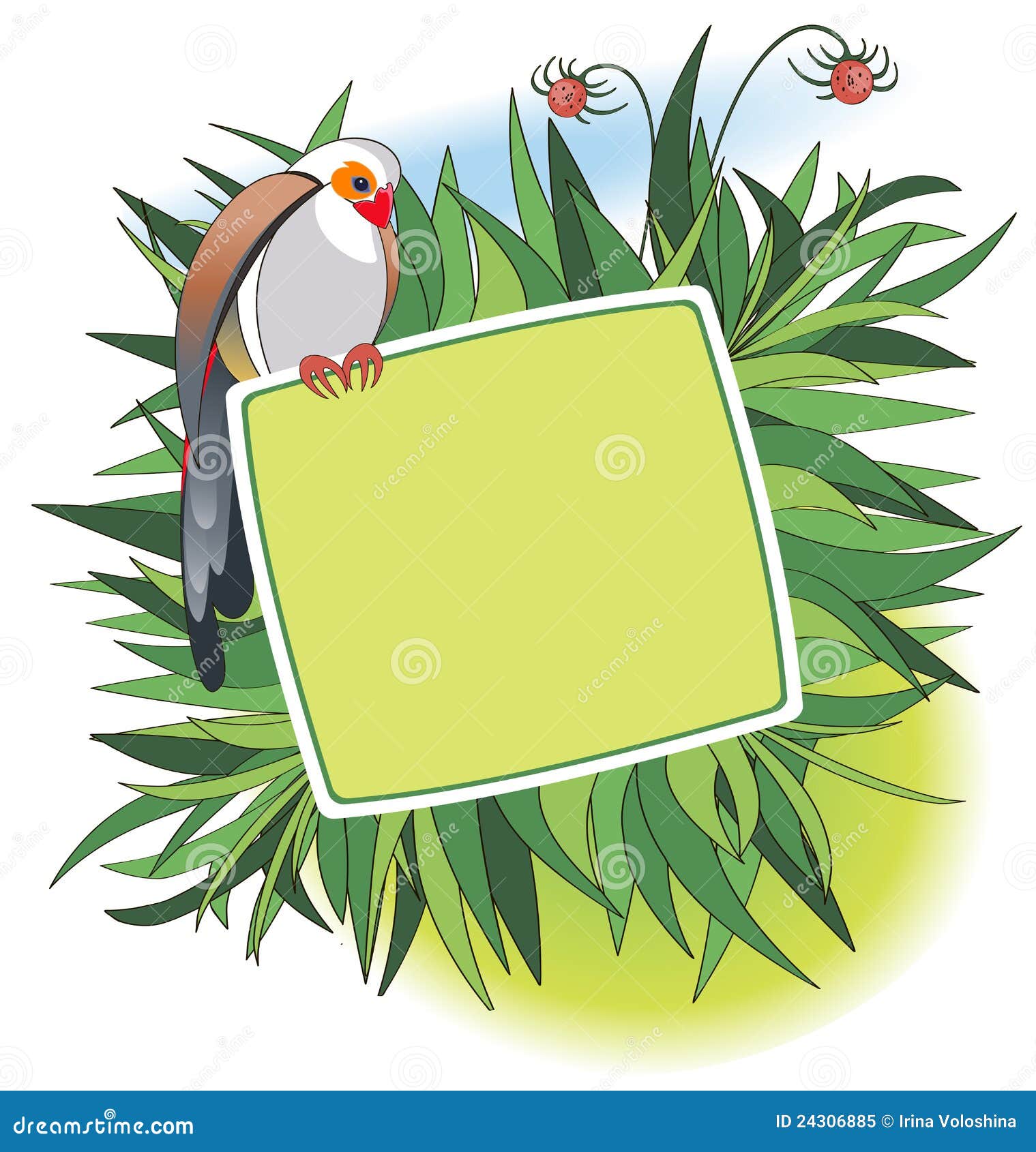 Banner with colorful bird stock illustration. Illustration of dove ...