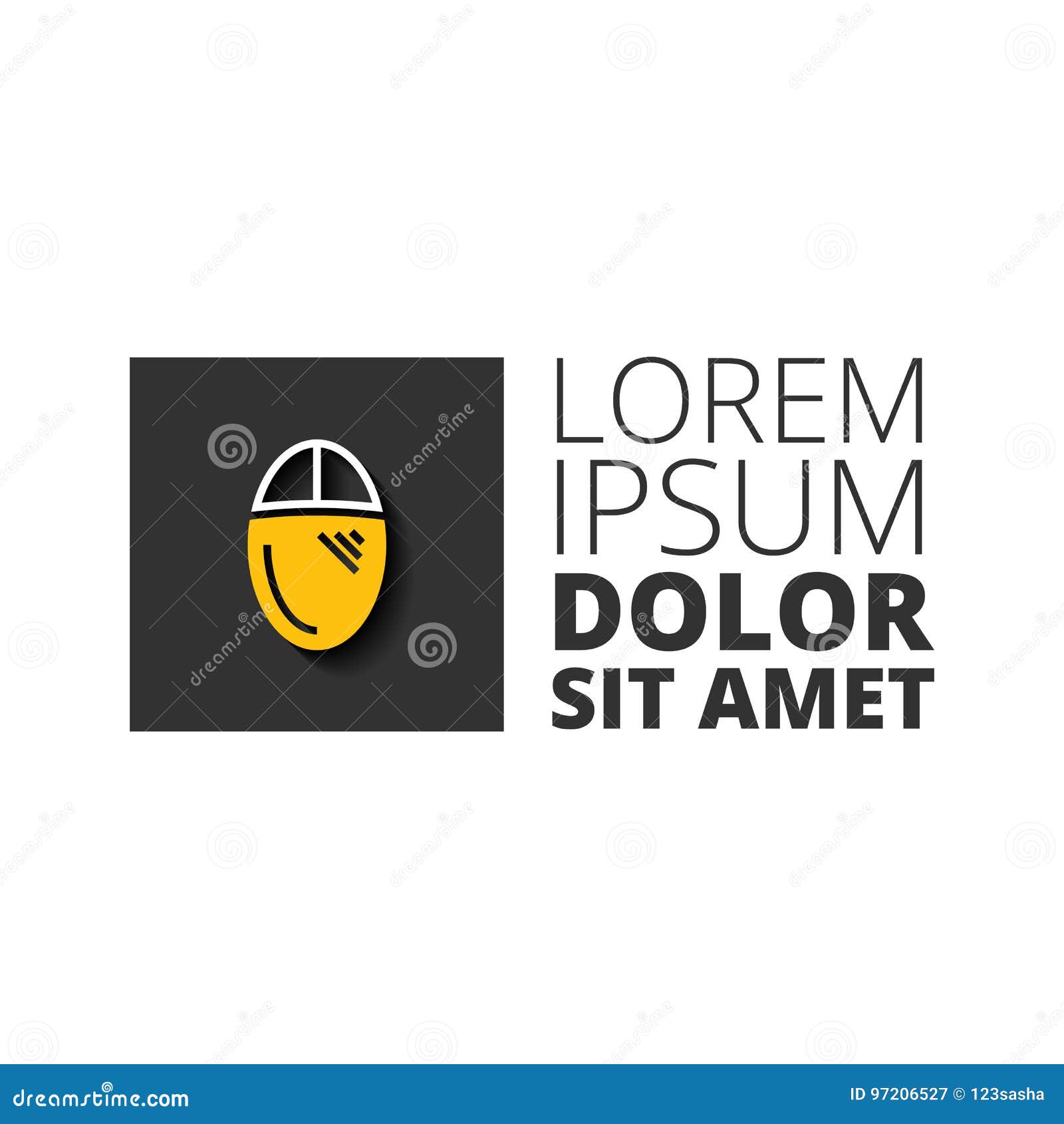 Banner with computer mouse stock vector. Illustration of banner - 97206527