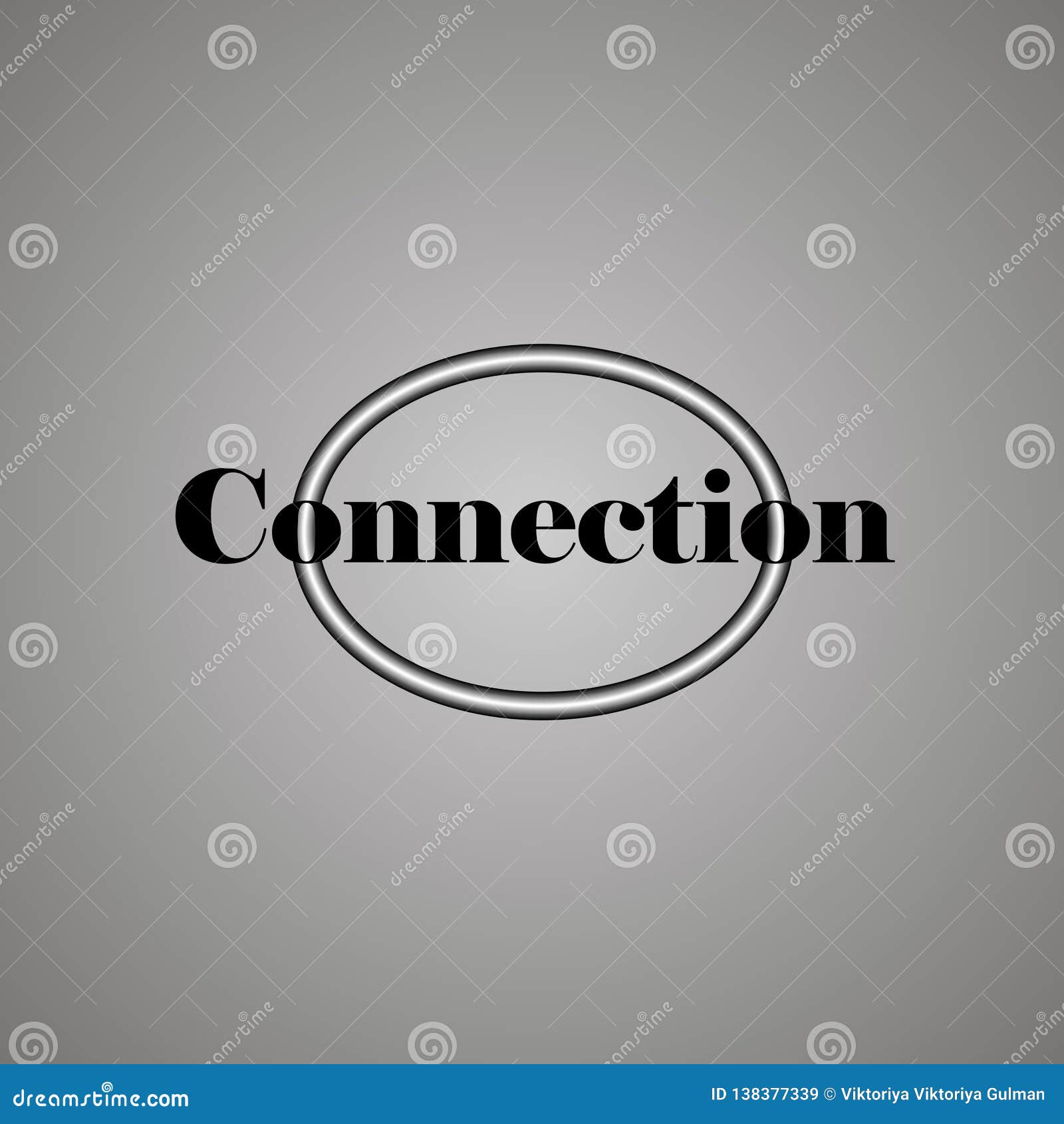 Banner with Connection Word on Gray Background Stock Vector ...