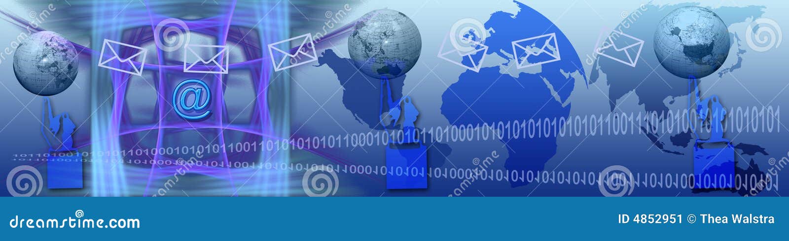 Banner: Connectivity between the Continents Stock Illustration ...