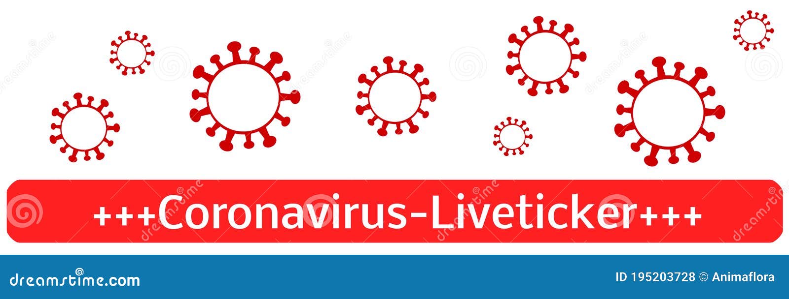 Banner Corona Virus Live Ticker Messages Stock Illustration ...