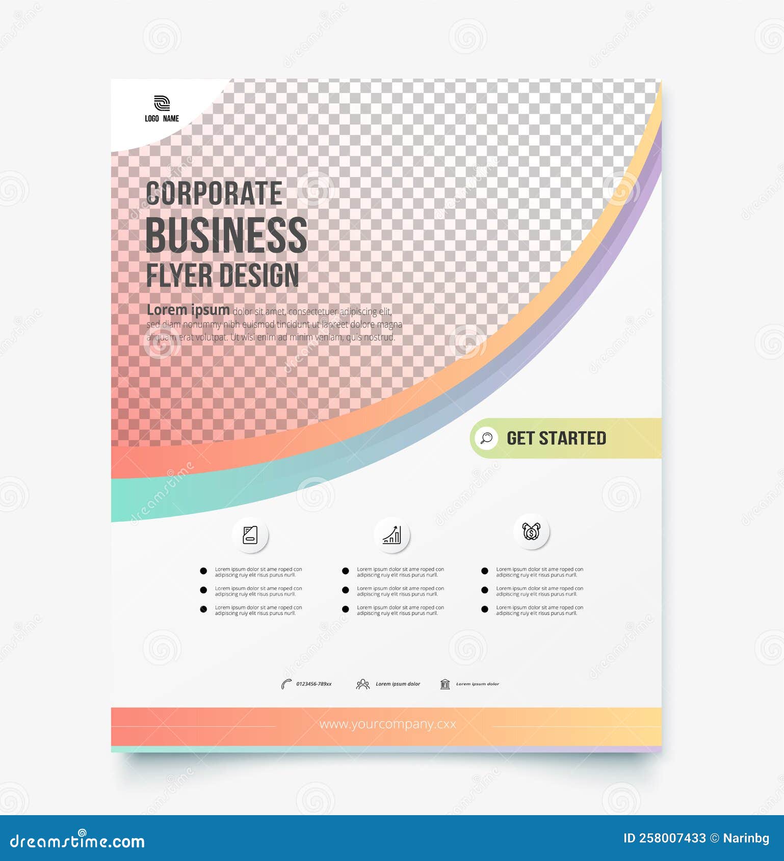 Corporate Business Flyer Design Template Stock Vector - Illustration of ...