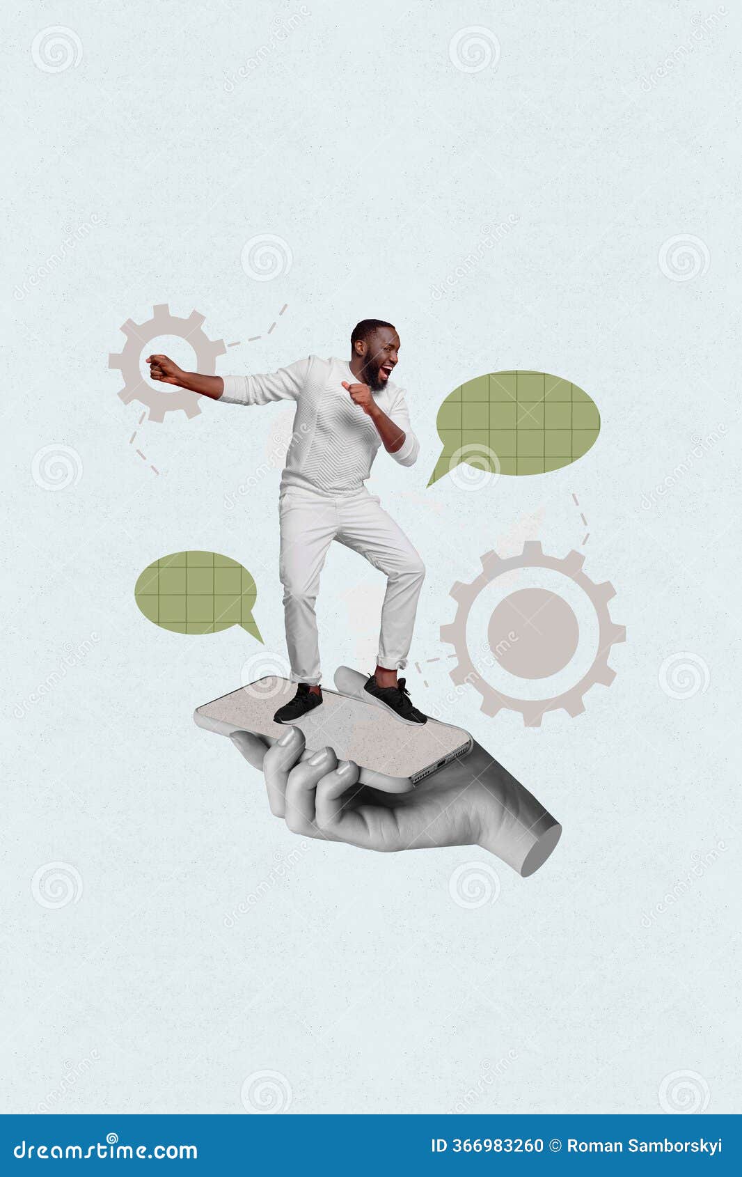 Creative Collage Of Female Read Book Fake Information Falsification ...