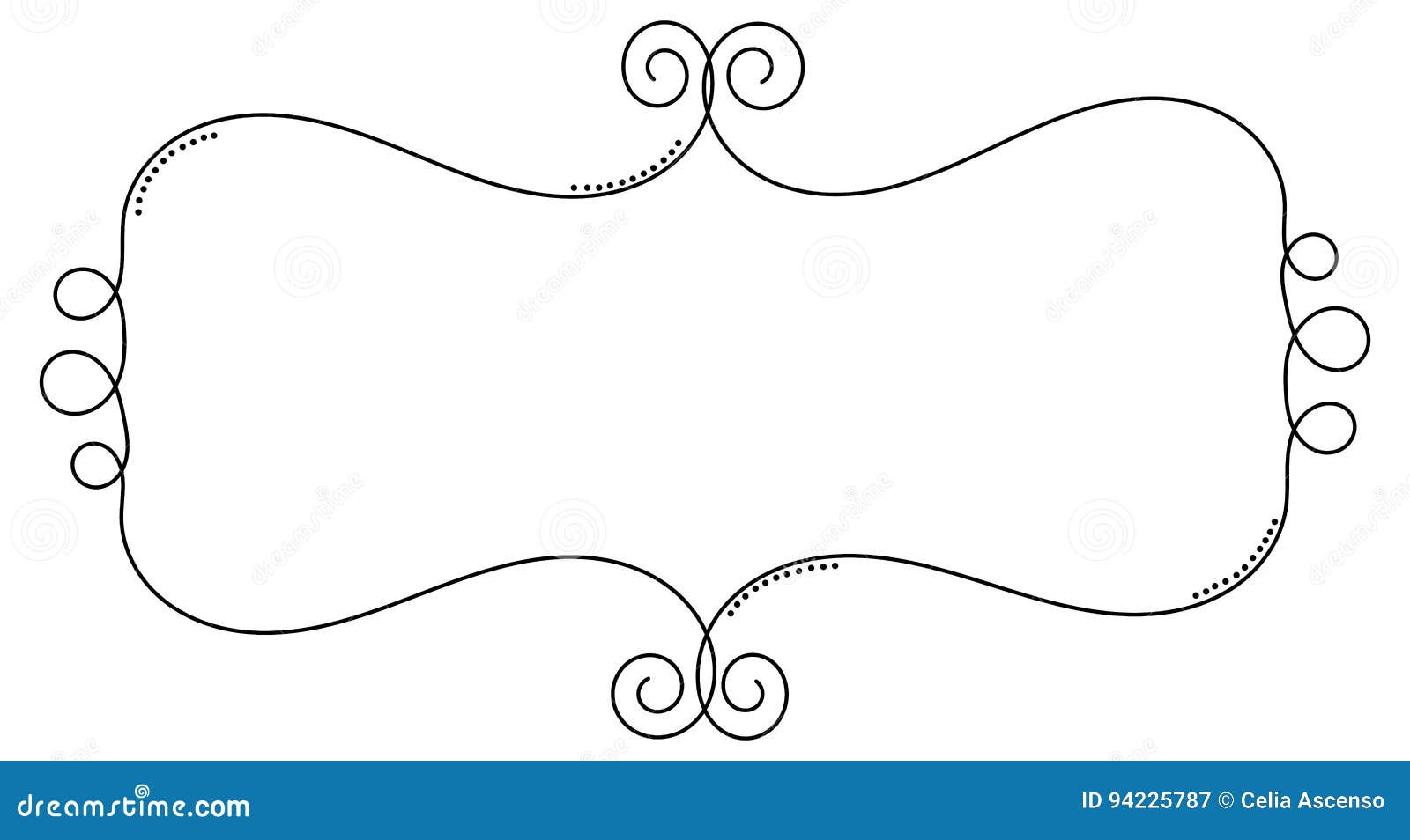 Banner curly border frame stock illustration. Illustration of curls ...