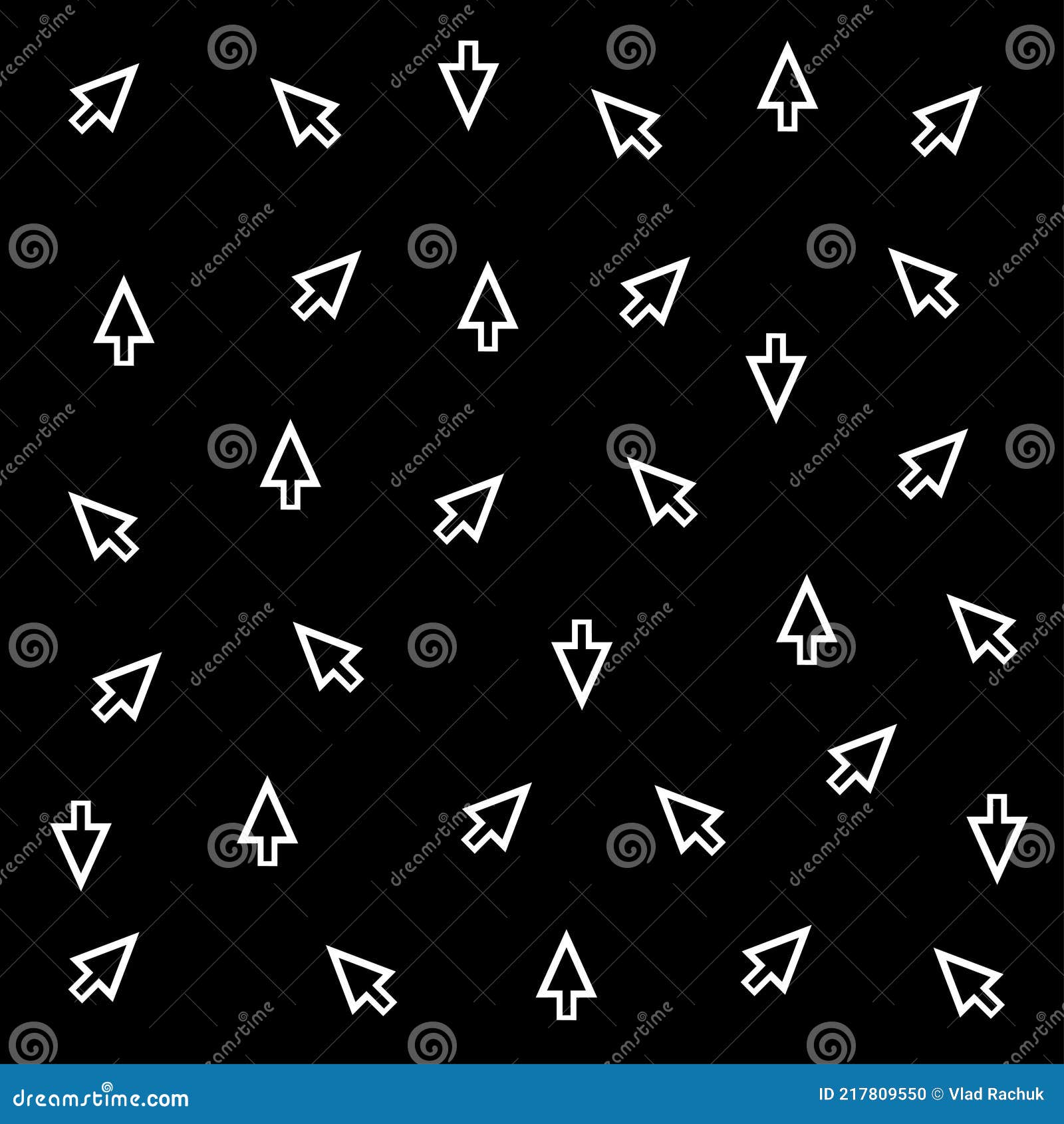Banner with Cursor Seamless Pattern for Wallpaper Design. Cursor ...
