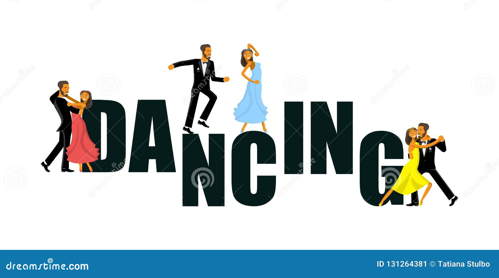Banner for the Dance Studio Stock Vector - Illustration of family ...