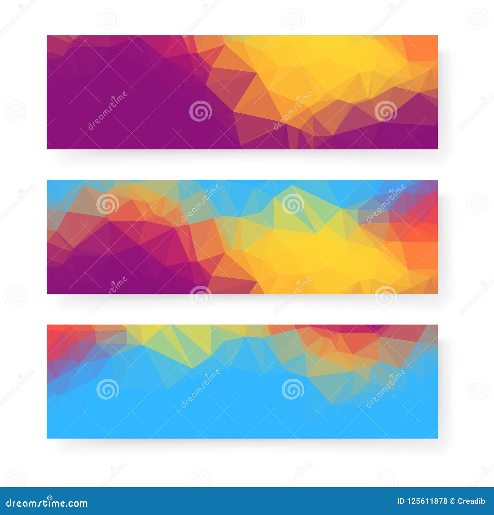 Vector Design Banner Polygonal Background Stock Vector - Illustration ...