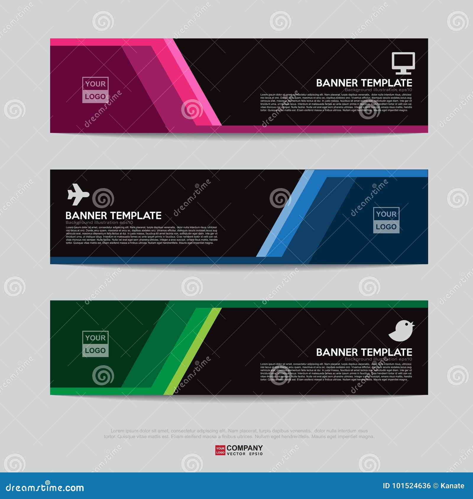 Banner Design for Business Presentation Stock Vector - Illustration of ...