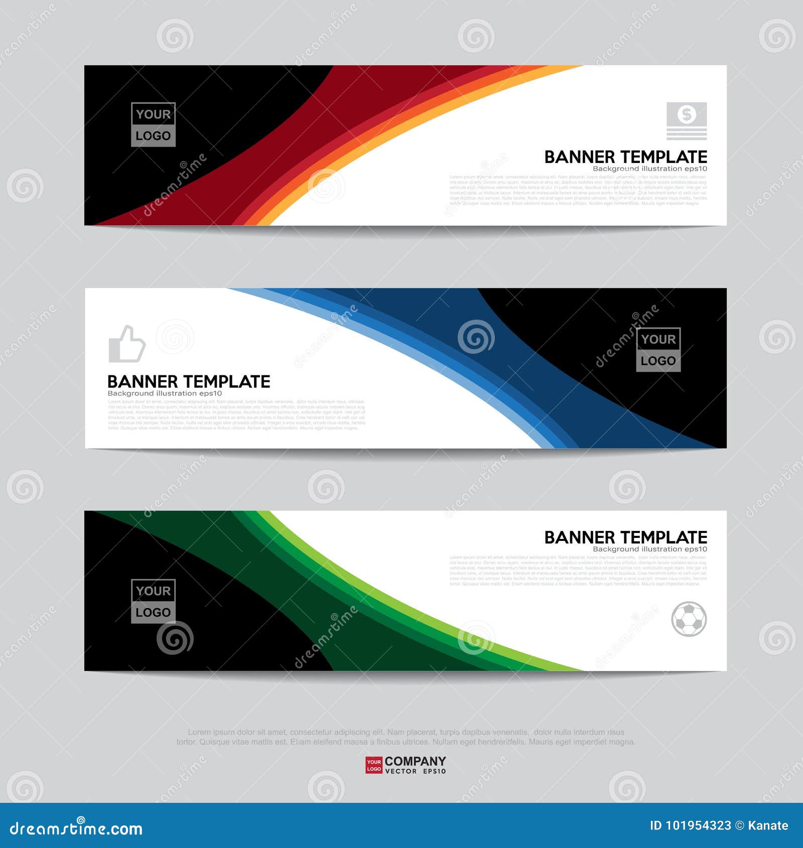 Banner Design for Business Presentation Stock Vector - Illustration of ...