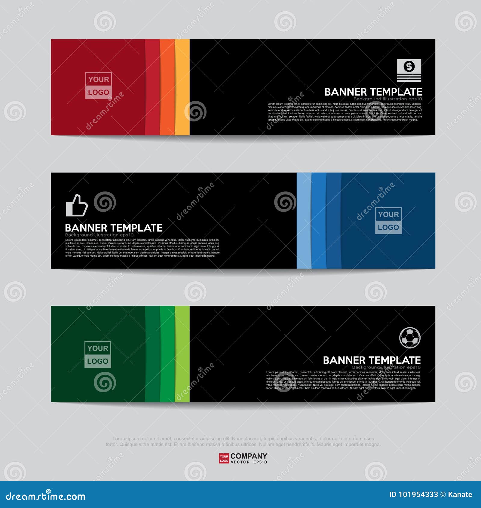 Banner Design for Business Presentation Stock Vector - Illustration of ...