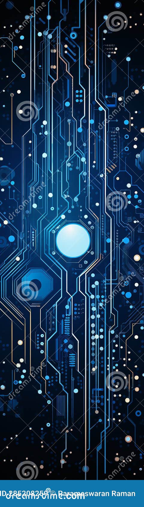 Banner Design Circuit Board Stock Illustration - Illustration of ...