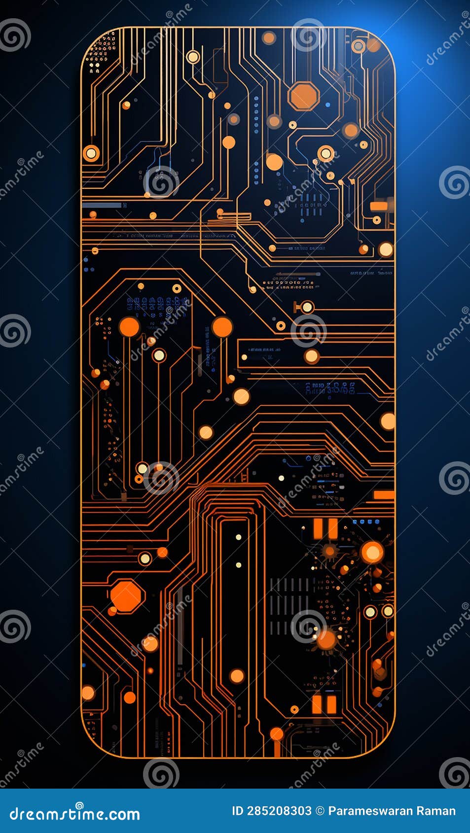 Banner Design Circuit Board Stock Illustration - Illustration of future ...