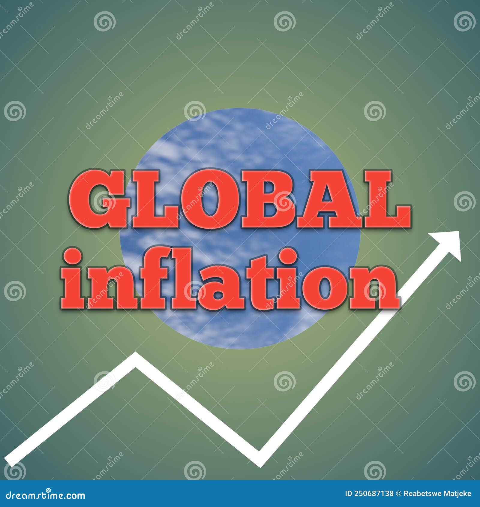Banner Design for Global Inflation with Arrow Line To Show Increase ...