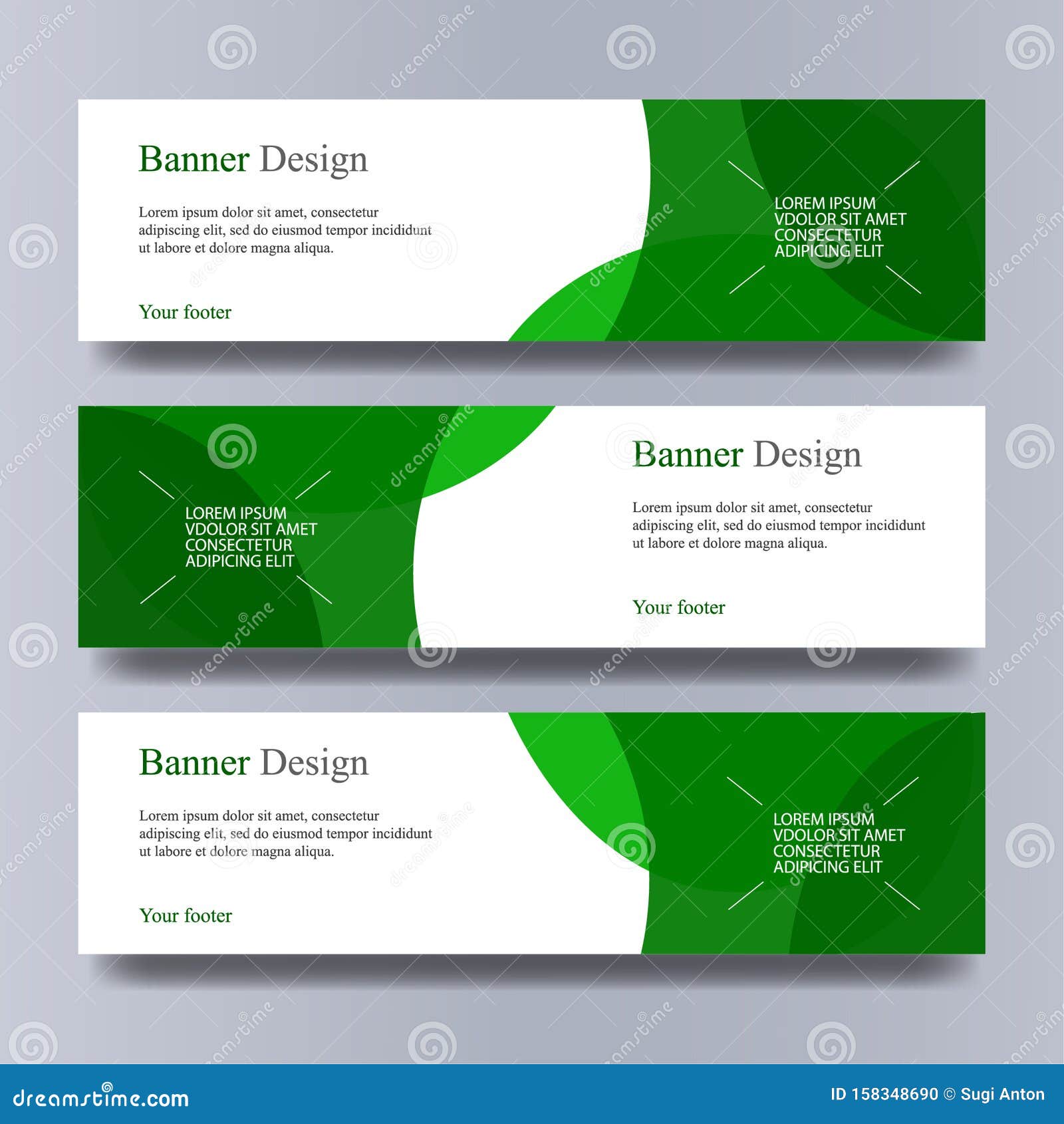 Banner Design Green, Basic RGB Stock Illustration - Illustration of ...