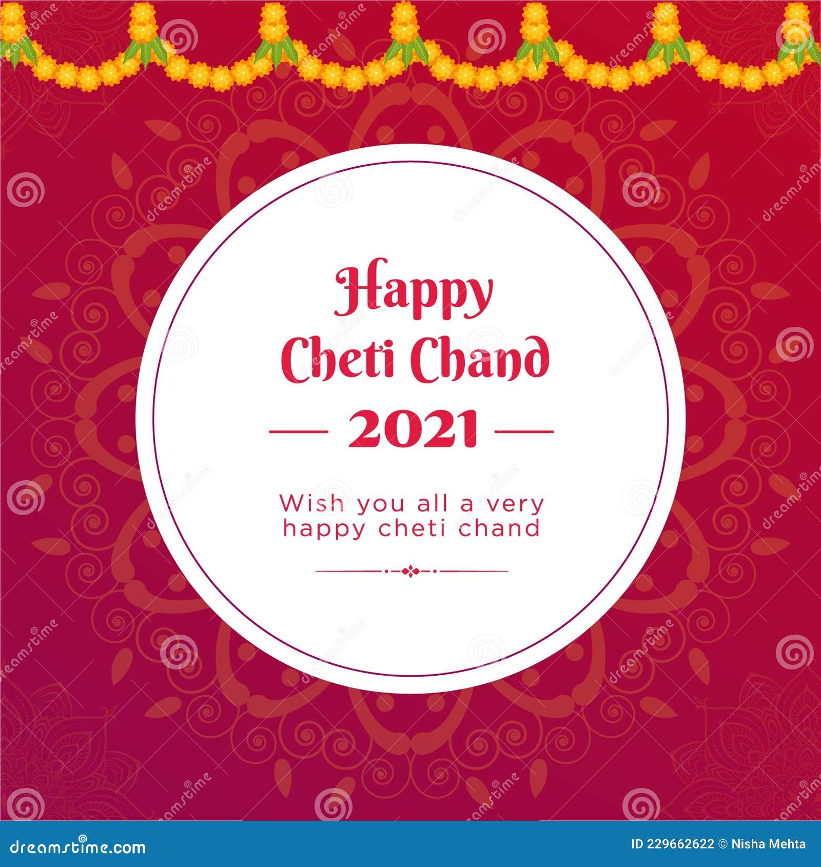 Banner Design of Happy Cheti Chand Stock Vector - Illustration of ...