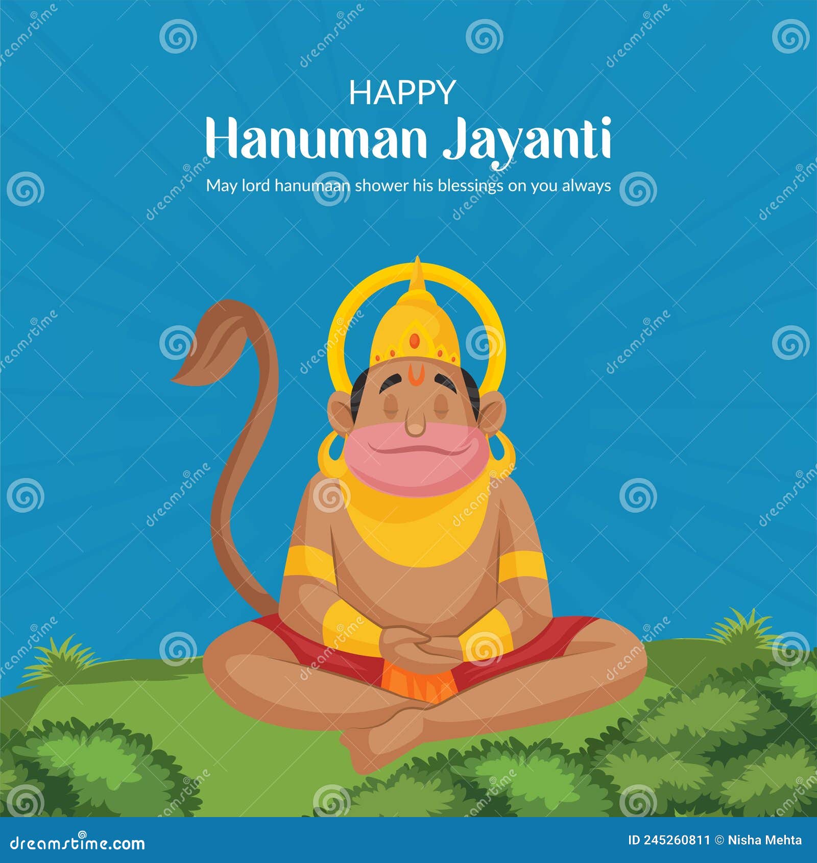 Happy Hanuman Jayanti Banner Poster Festival Greeting Wallpaper ...