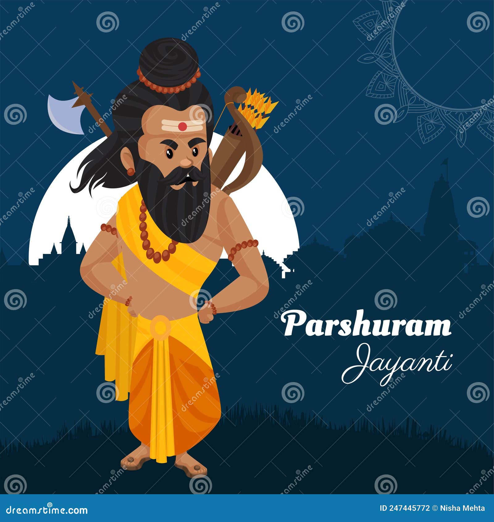 Banner Design of Happy Parshuram Jayanti Stock Vector - Illustration of ...
