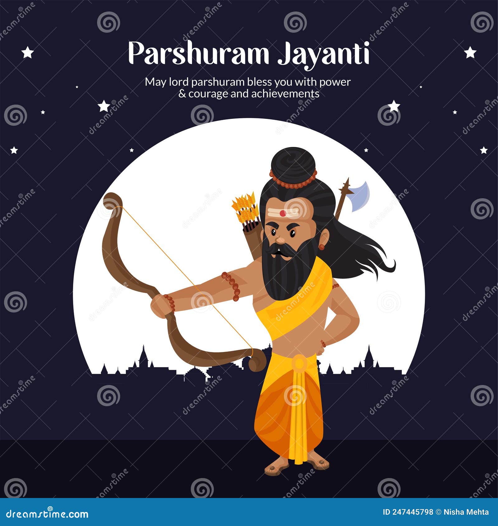 Banner Design Of Happy Parshuram Jayanti Vector Illustration ...