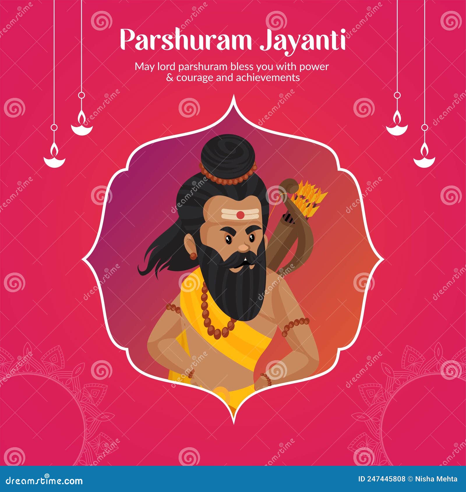 Banner Design of Happy Parshuram Jayanti Stock Vector - Illustration of ...