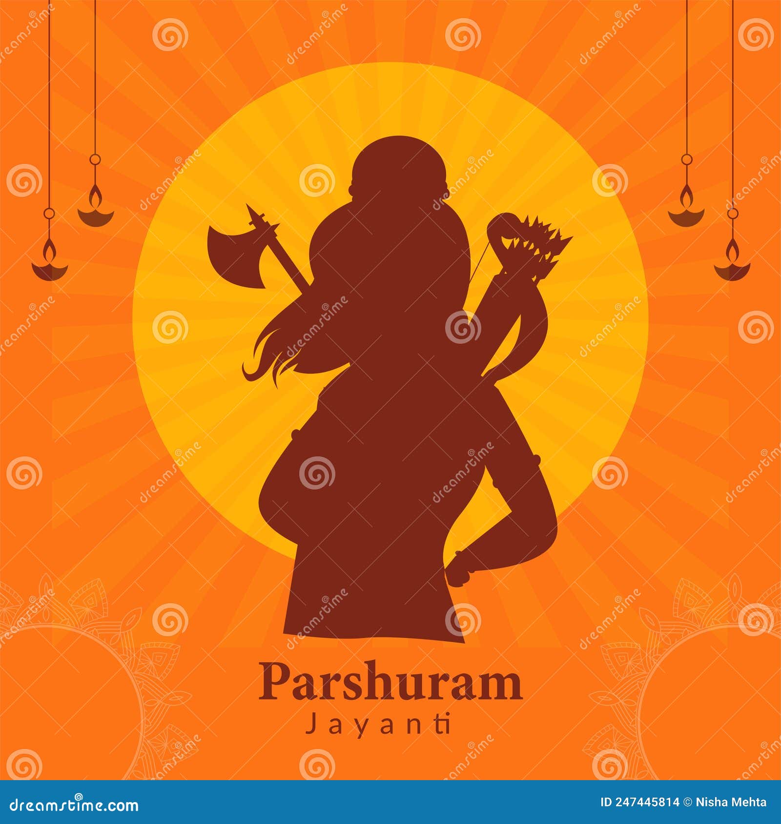 Banner Design of Happy Parshuram Jayanti Stock Vector - Illustration of ...