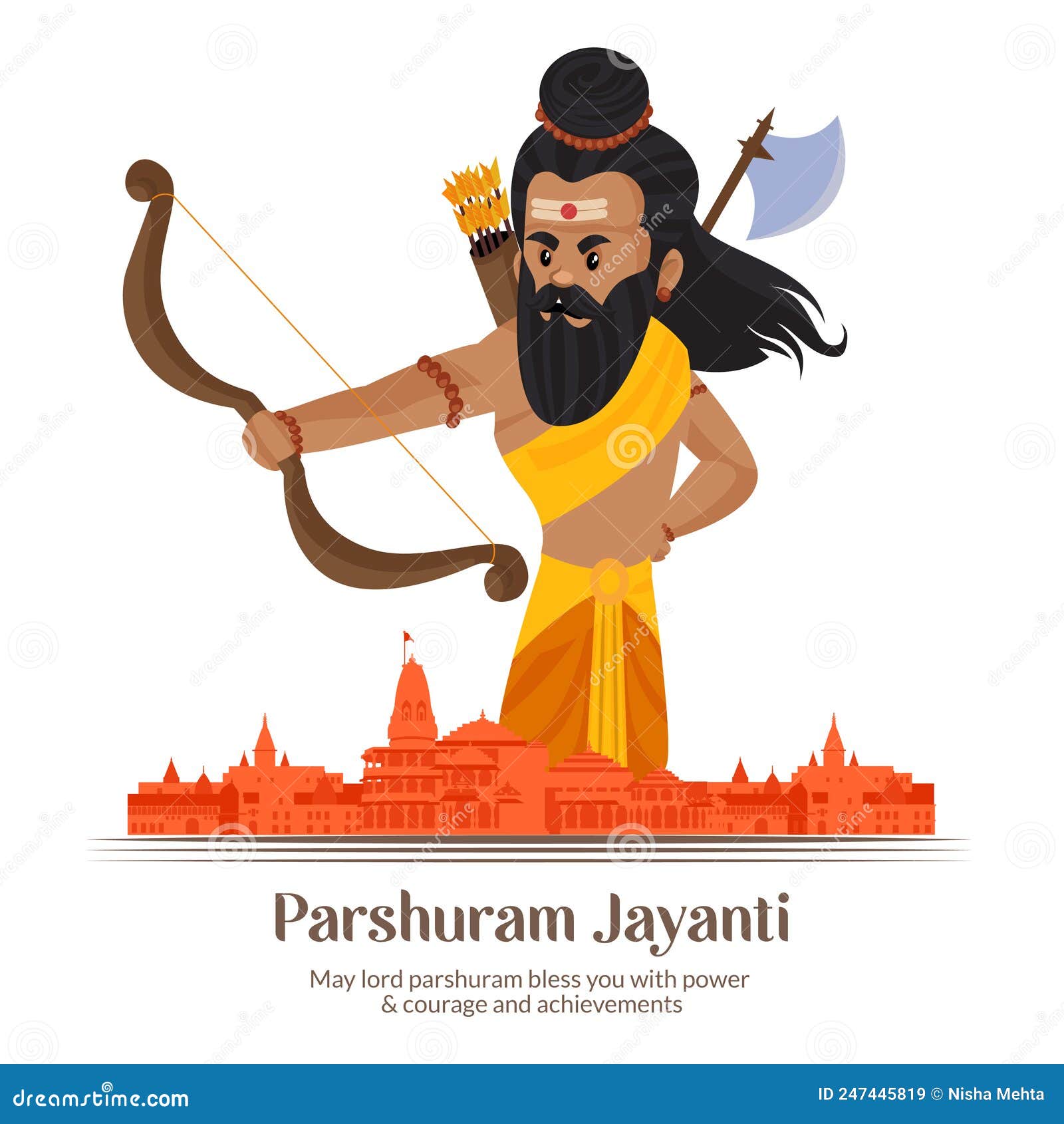 Banner Design of Happy Parshuram Jayanti Stock Vector - Illustration of ...