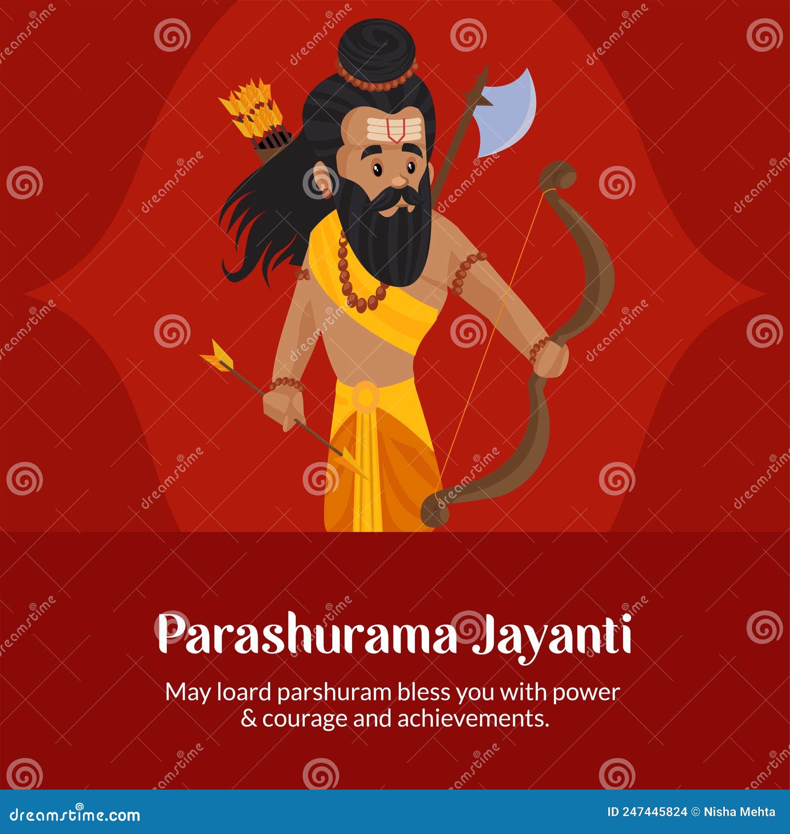 Banner Design of Happy Parshuram Jayanti Stock Vector - Illustration of ...