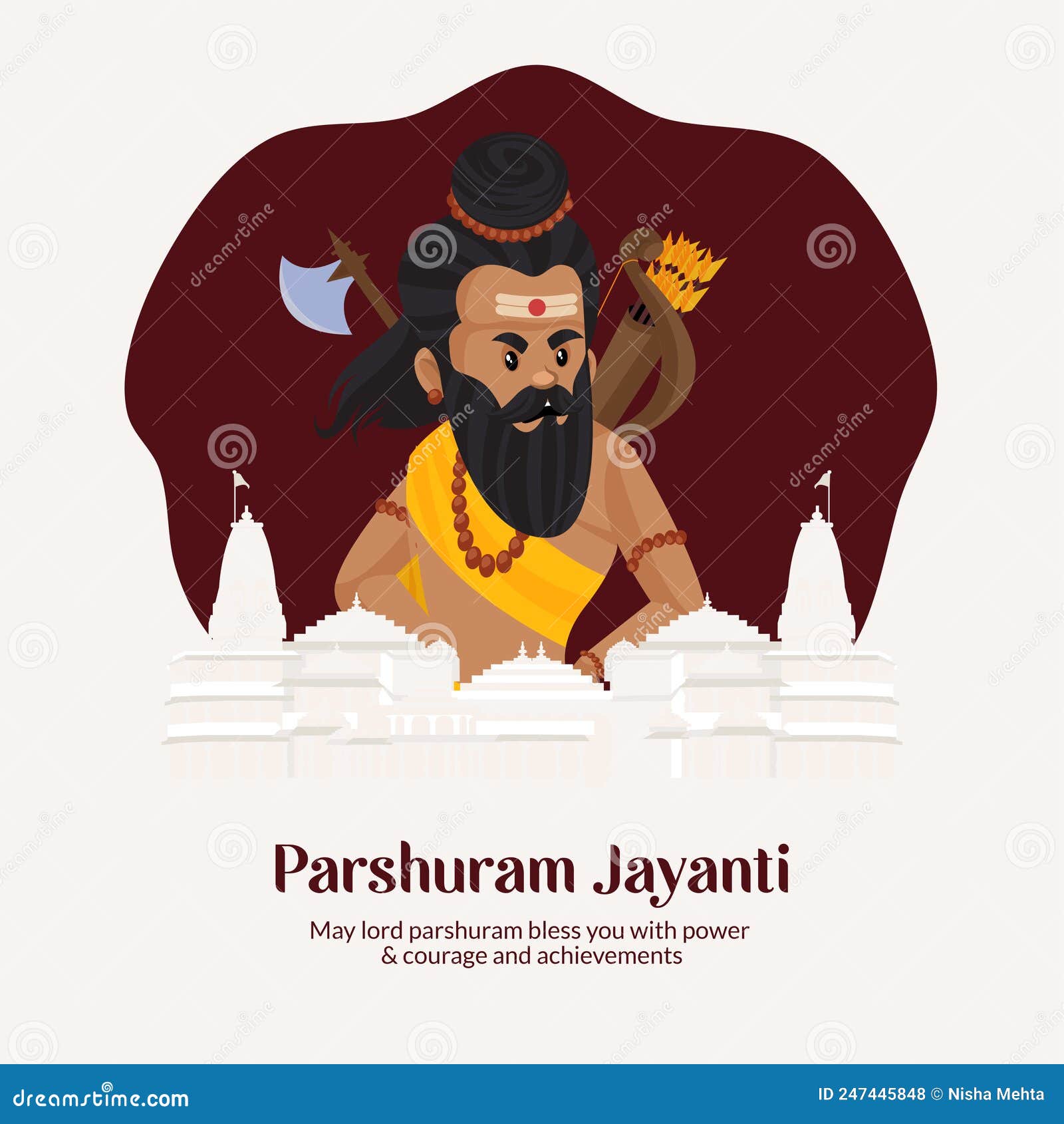 Banner Design of Happy Parshuram Jayanti Stock Vector - Illustration of ...