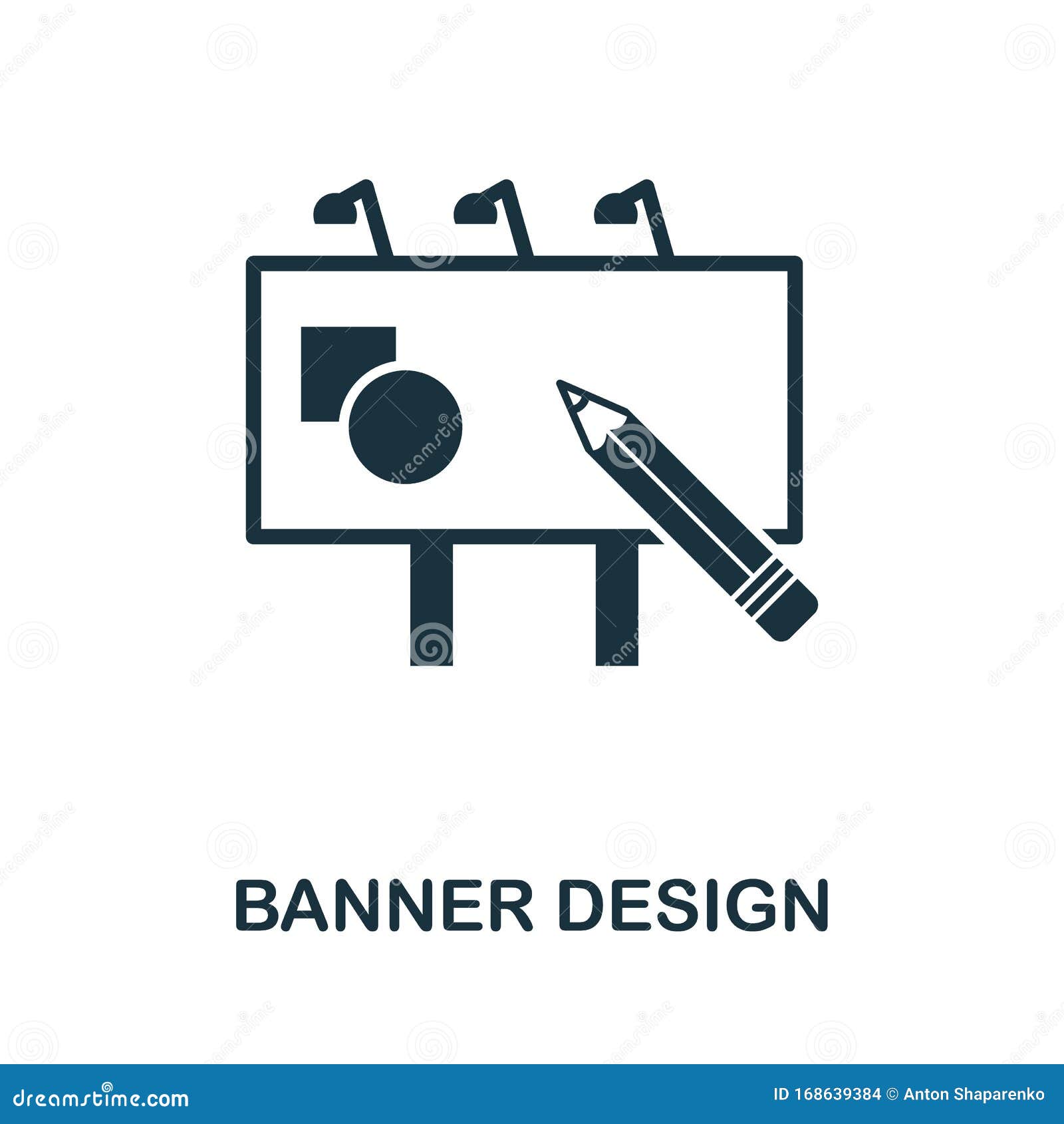 Banner Design Icon. Simple Element from Design Technology Collection ...
