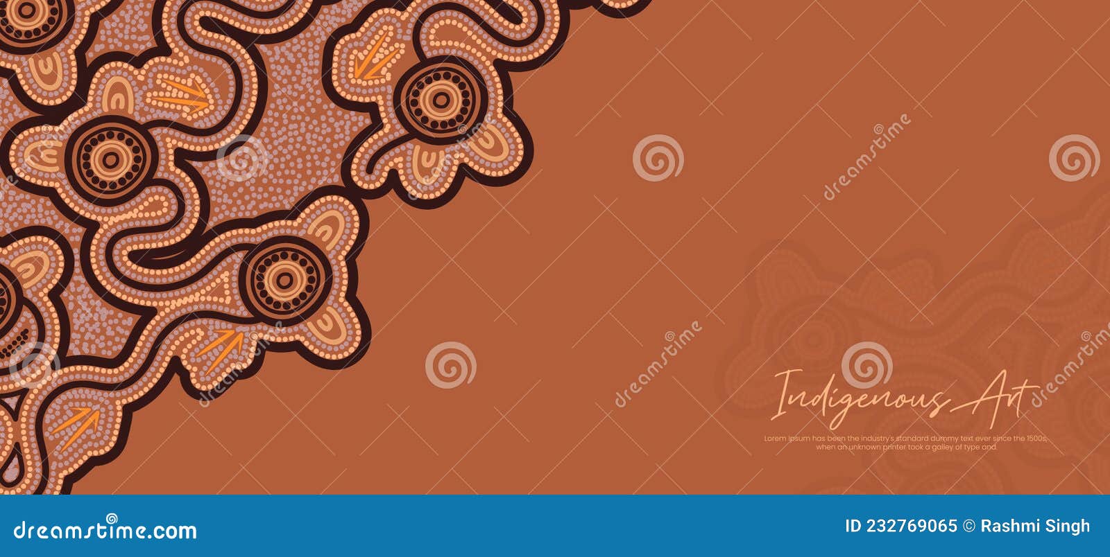 Banner Design with Indigenous Artwork Stock Illustration - Illustration ...