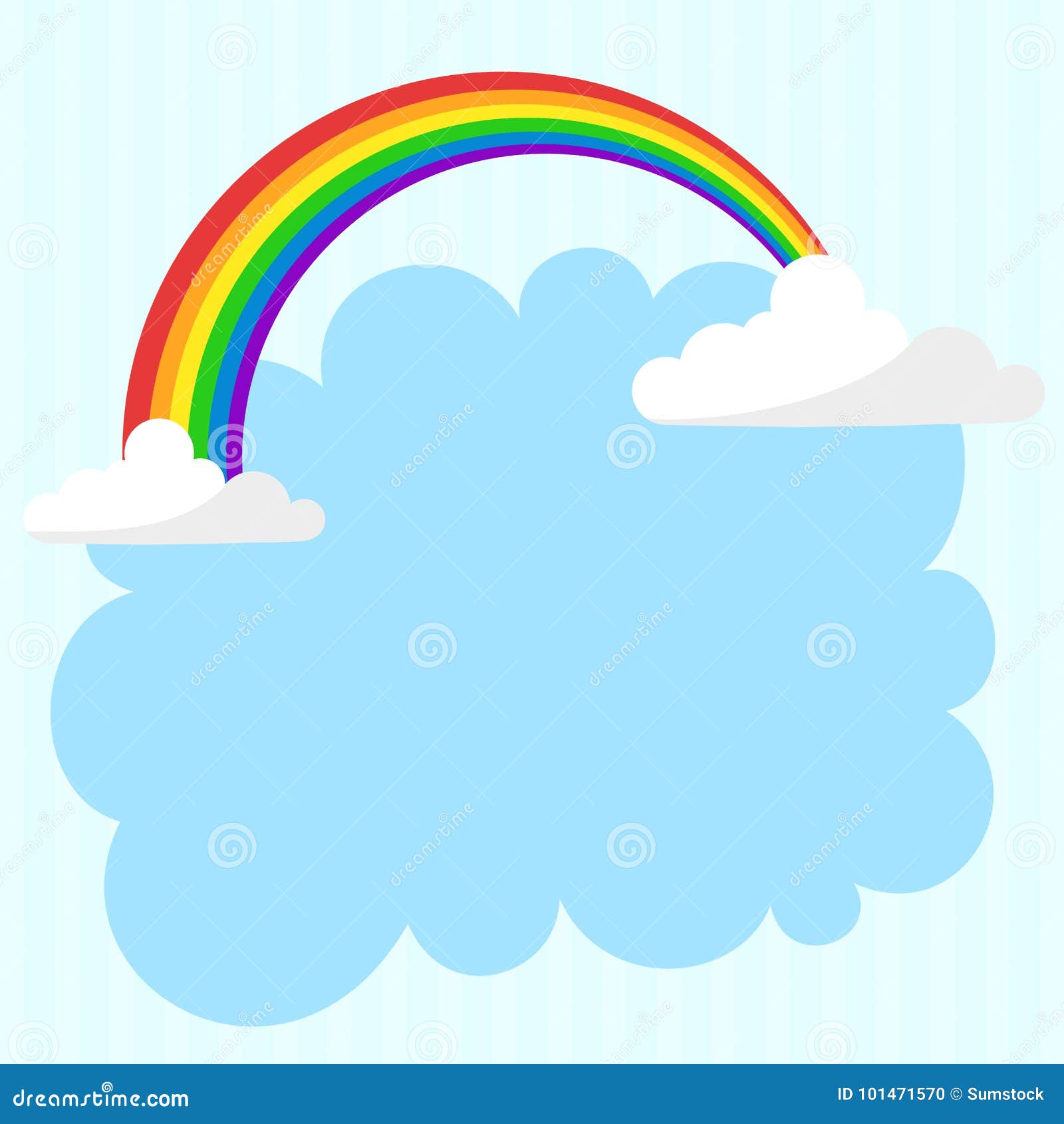 Banner Design of Rainbow and Clouds Stock Vector - Illustration of ...