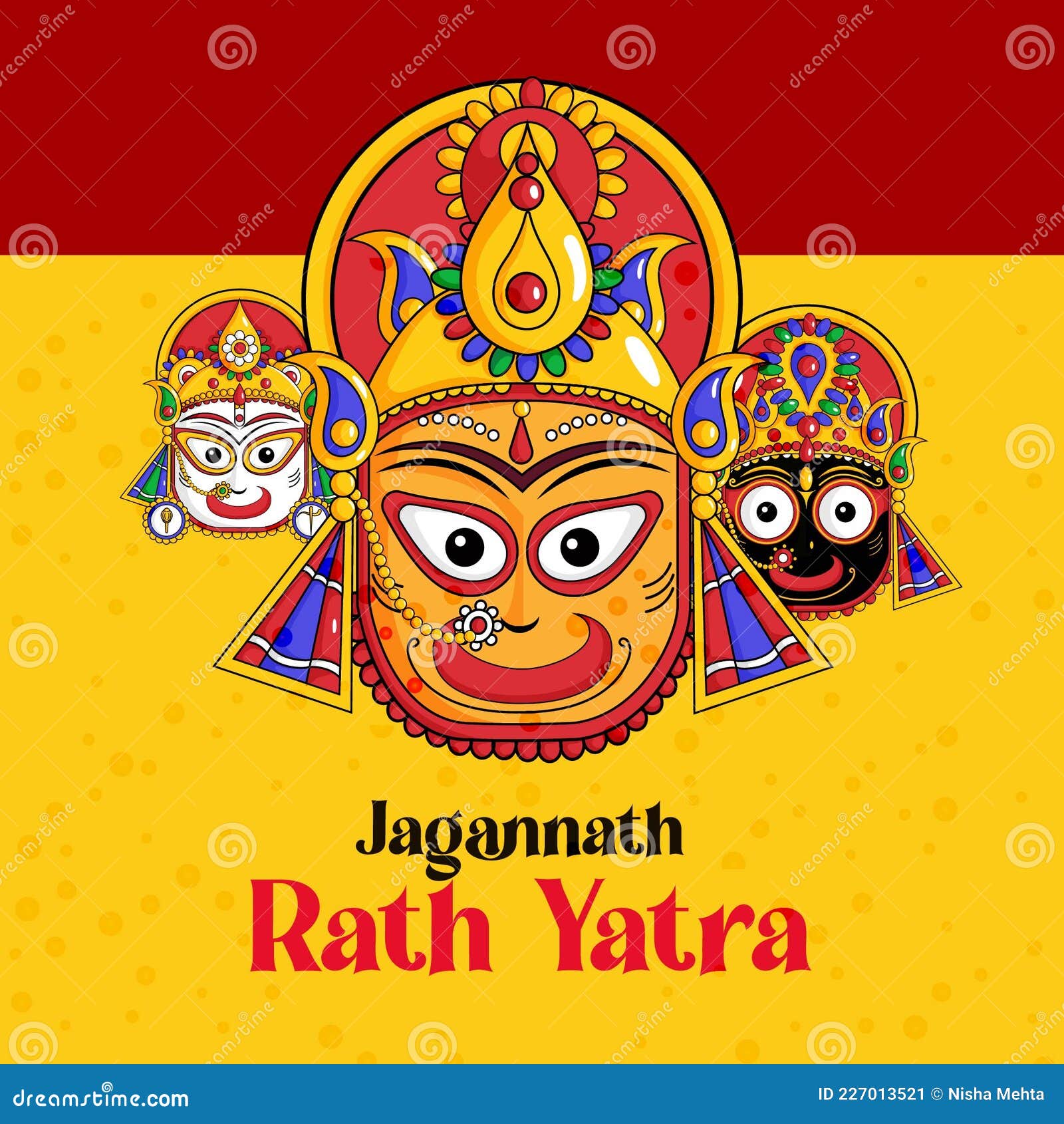 Banner Design of Rath Yatra Festival Stock Vector - Illustration of ...
