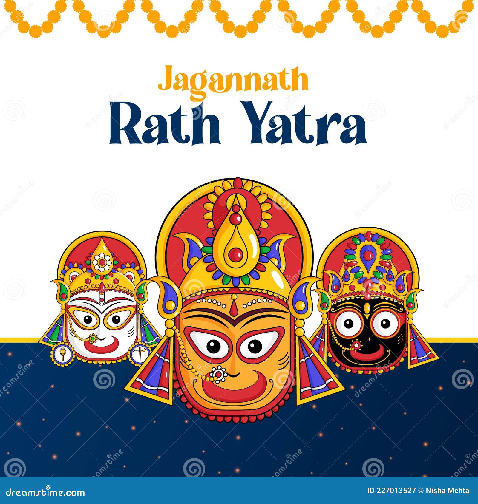 Banner Design of Rath Yatra Festival Stock Vector - Illustration of ...