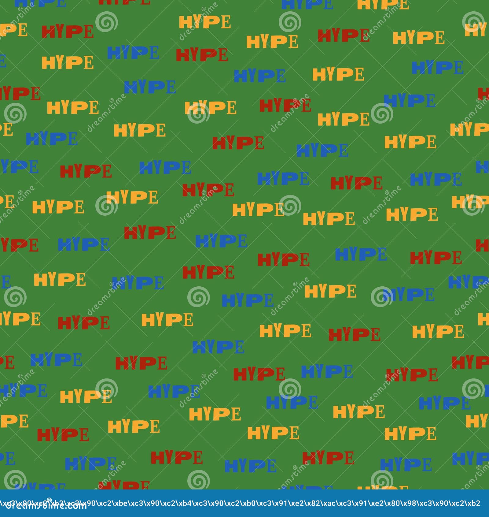 Banner Design Seamless Pattern. Hype in a Modern Style with Different ...