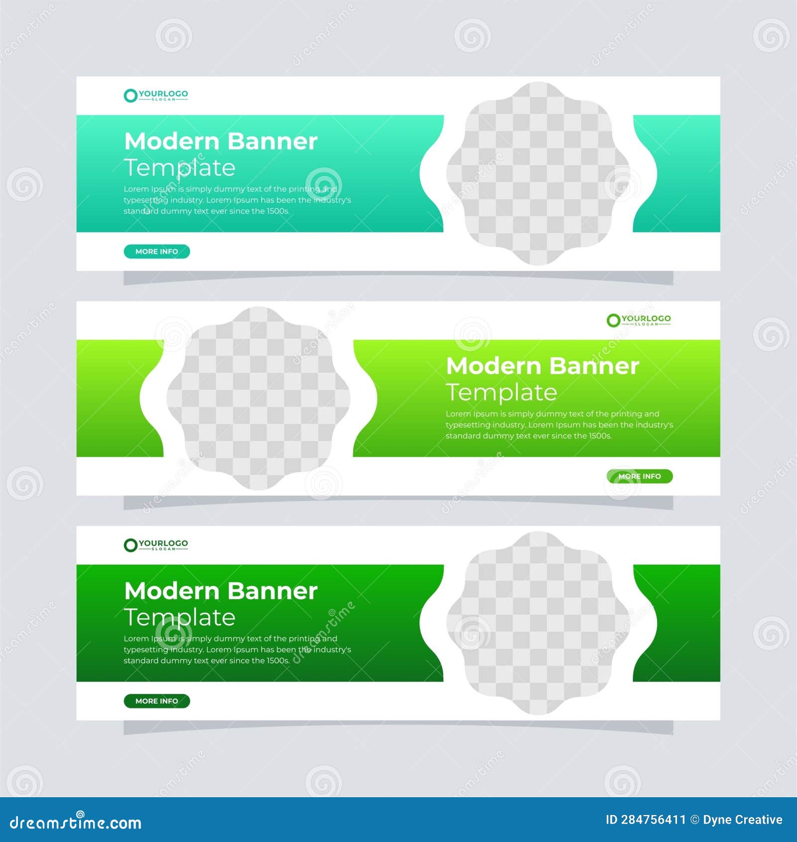 Banner Design Template. Full Colors Gradient Banners Stock Vector ...