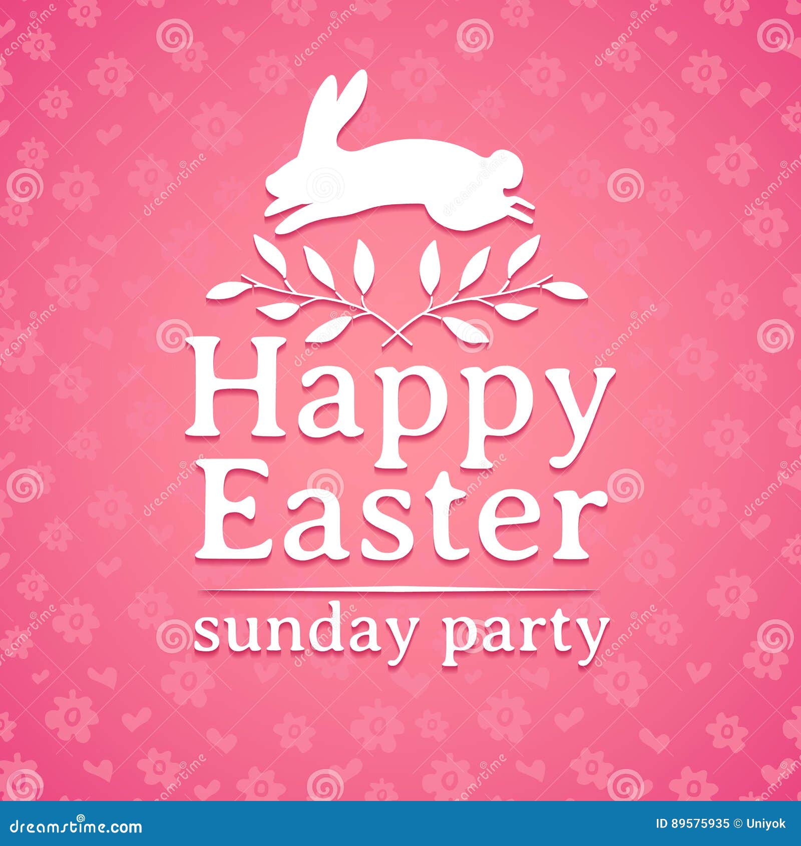 Banner Design Template for Spring Easter. Invitation with Logo for ...