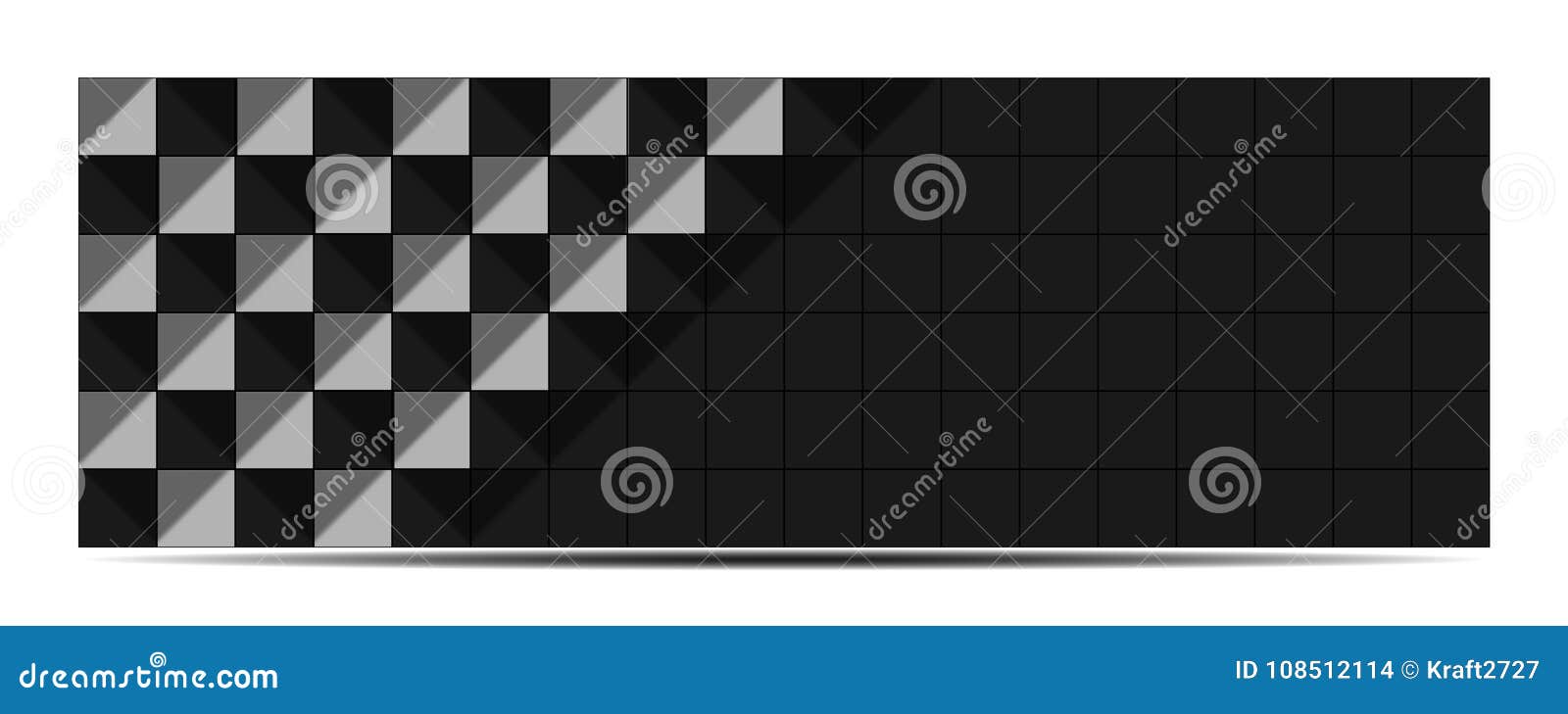 Banner Design in Tile Style Stock Vector - Illustration of banner ...