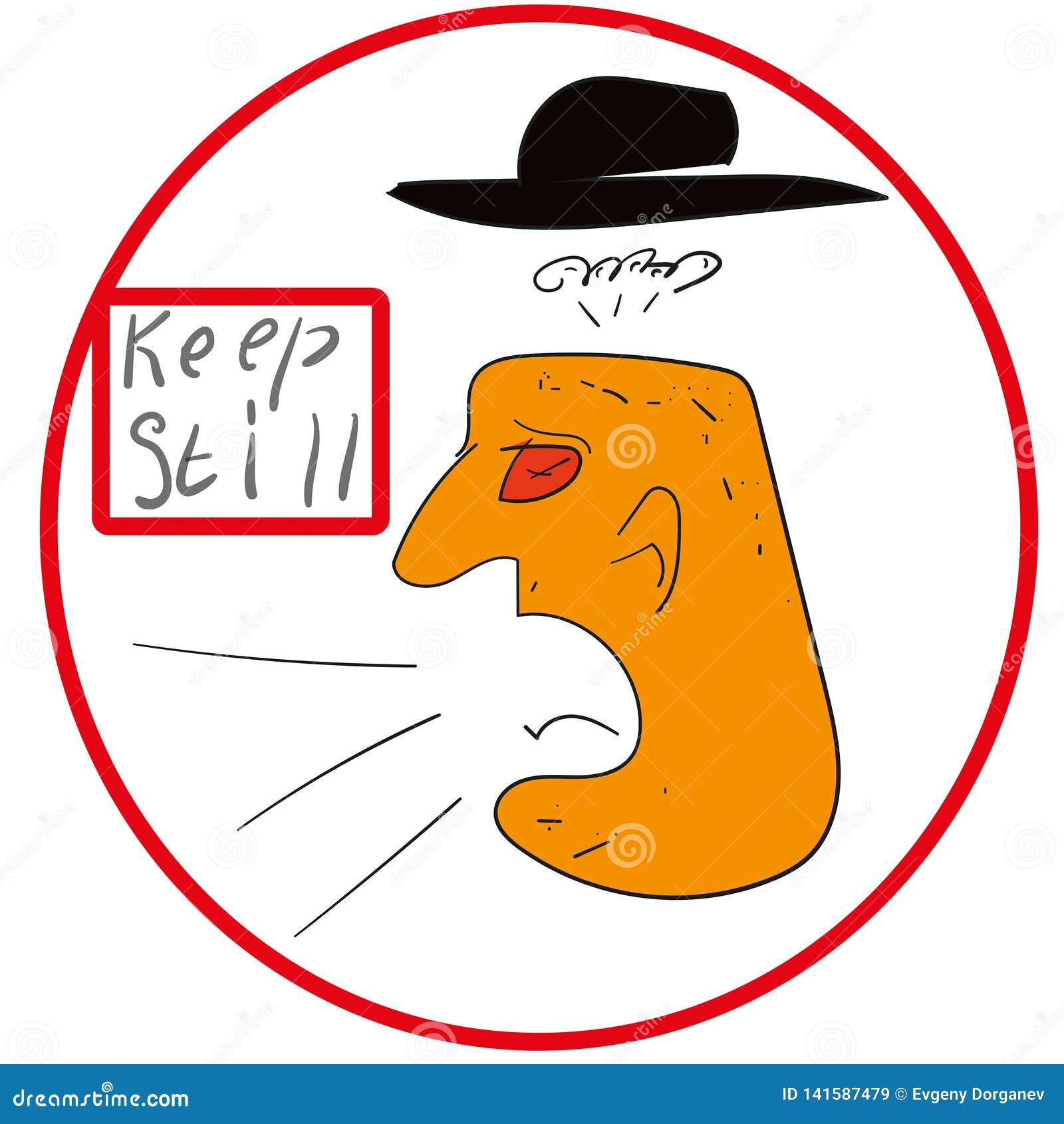 Keep still stock vector. Illustration of drawn, isolated - 141587479