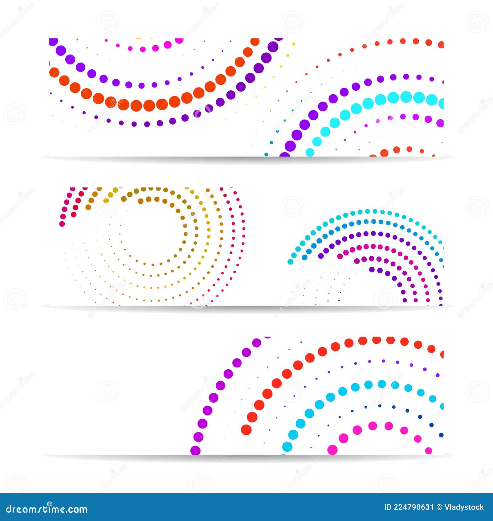 Banner with Dotted Circles. Dots in Circular Form Stock Vector ...