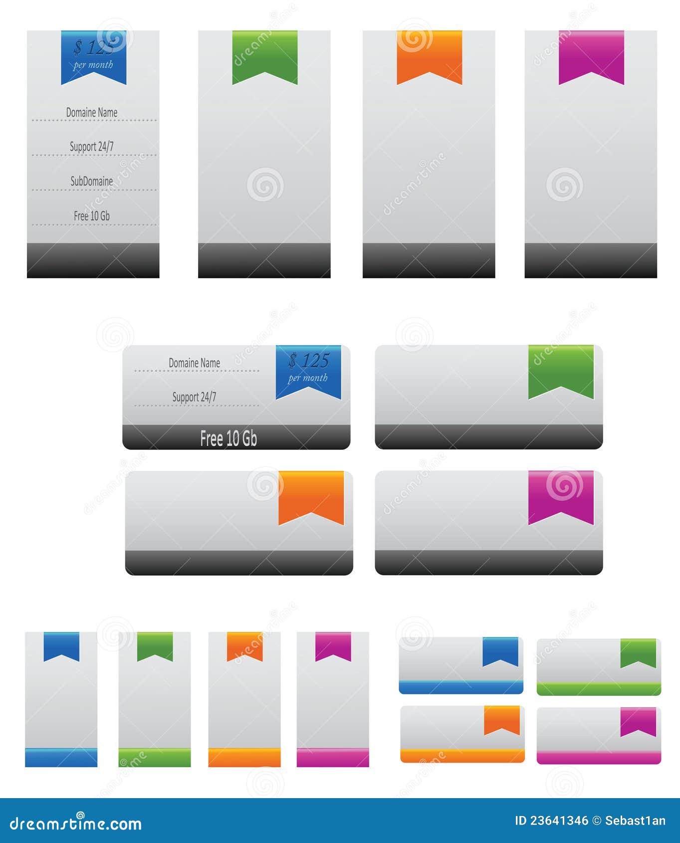 Banner elements stock vector. Illustration of envelope - 23641346