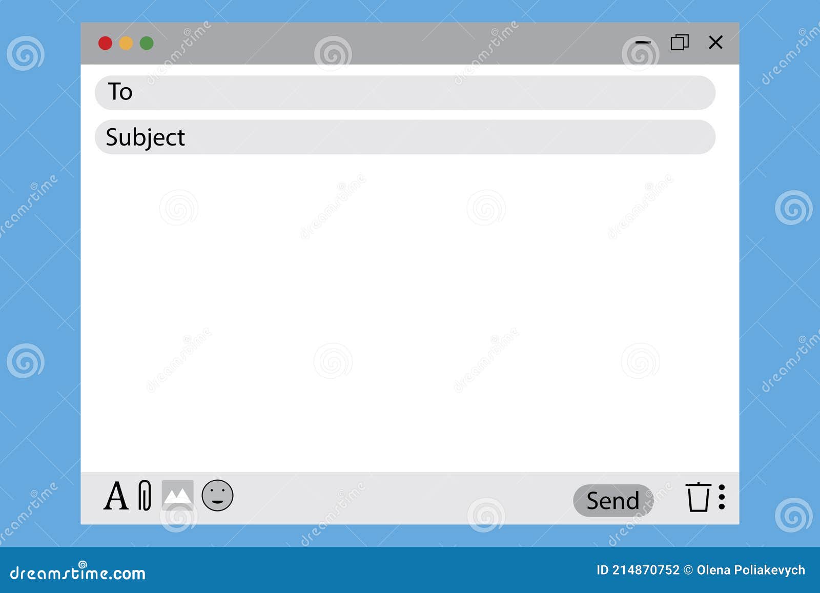 Banner with Email Message. Mail Window Template. User Interface ...