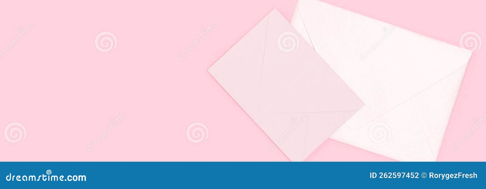 Banner with Envelopes on a Pink Background. Stock Photo - Image of pink ...