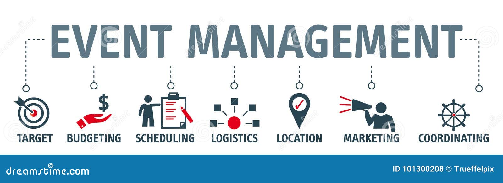Banner Event Management Concept Stock Illustration - Illustration of ... Banner Event Management Concept Stock Illustration - Illustration of ...