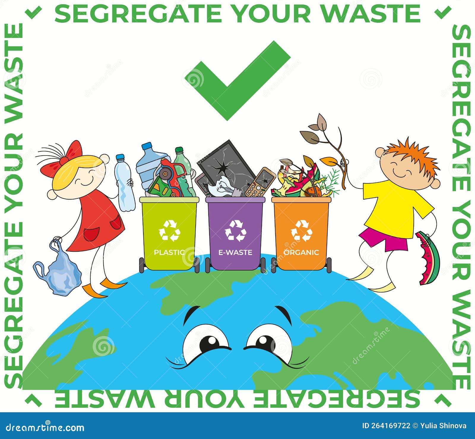 Banner with an Example of the Correct Sorting of Waste into Containers ...
