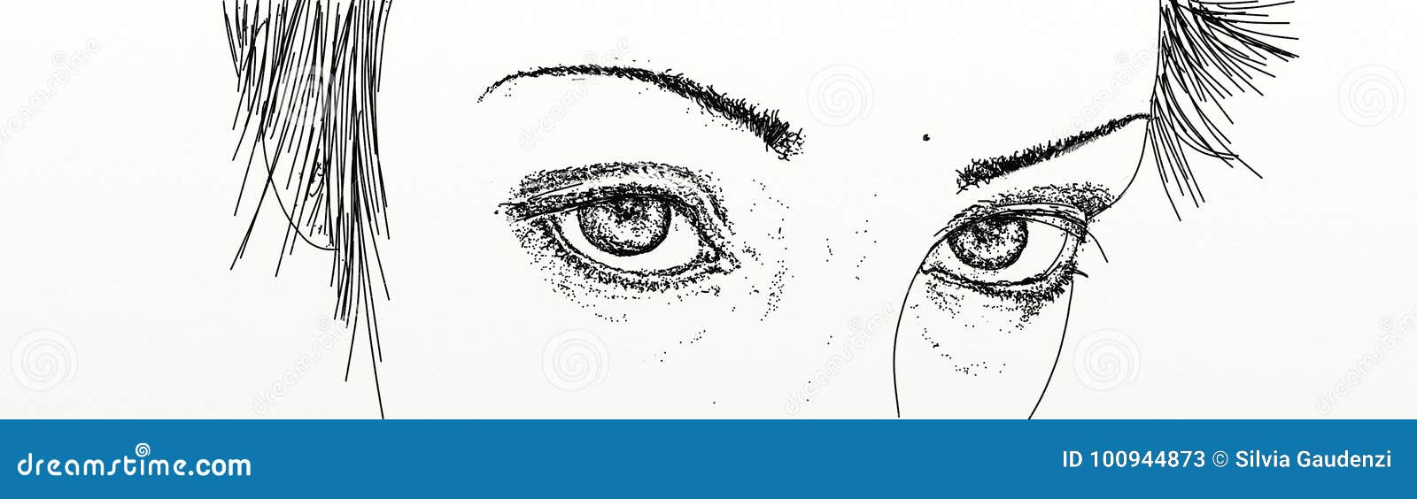 Intense Eyes Drawing