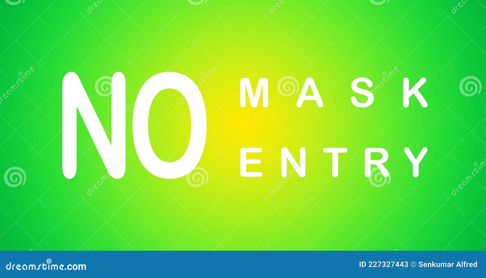 Banner without Face Mask No Entry Inside Stock Illustration ...