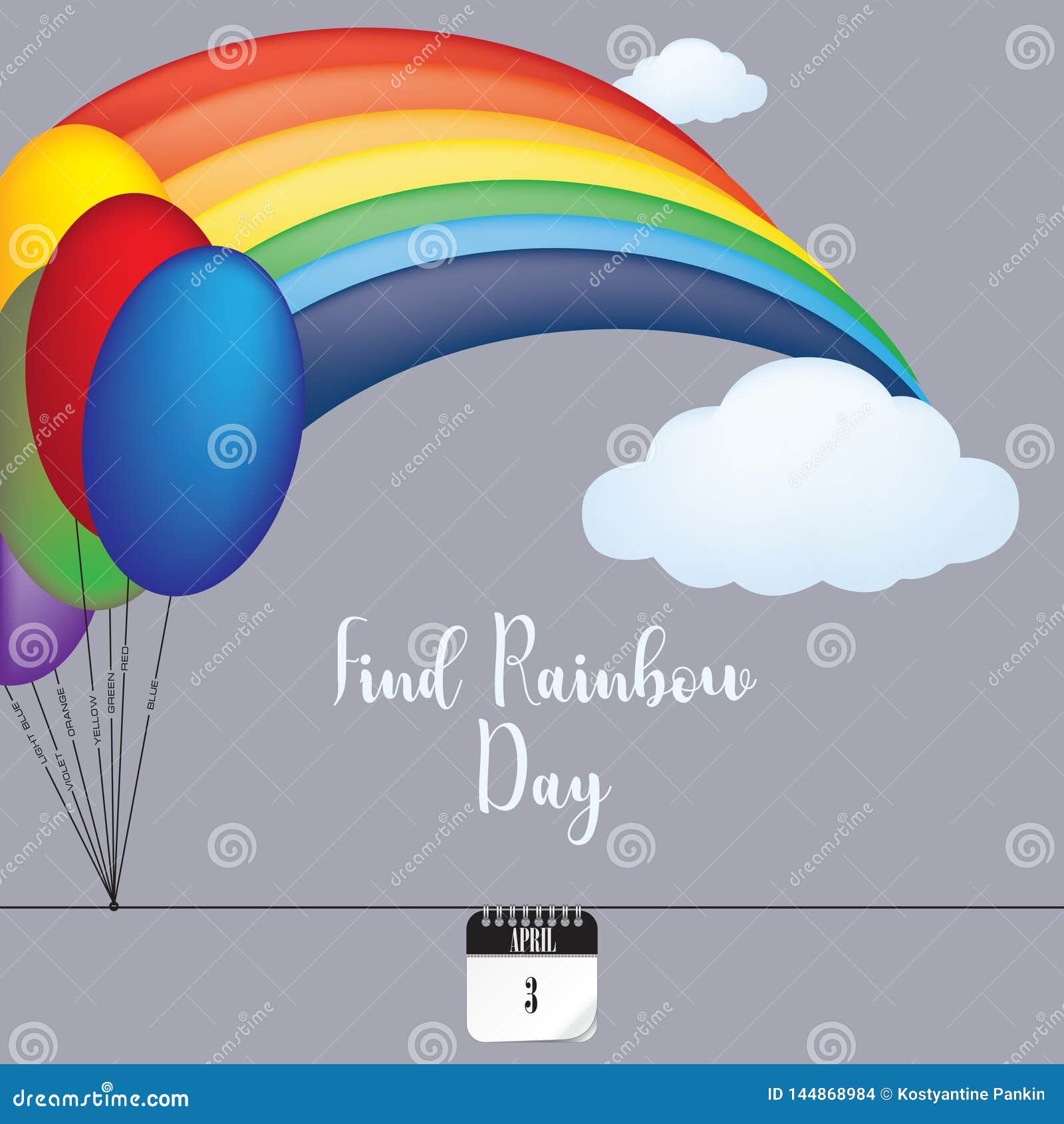 Banner Find Rainbow Day stock vector. Illustration of drop - 144868984