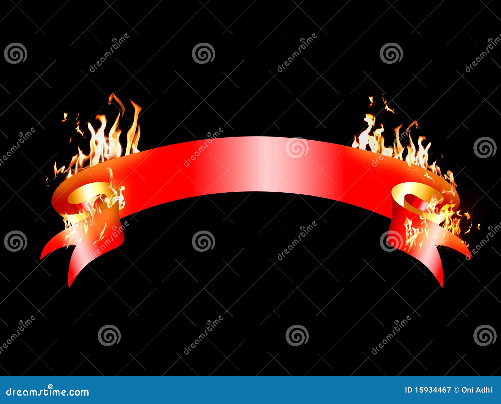 Banner on Fire stock illustration. Illustration of beauty - 15934467
