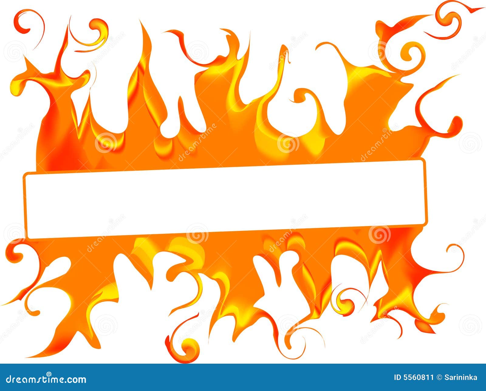Banner with fire stock vector. Illustration of paper, light - 5560811