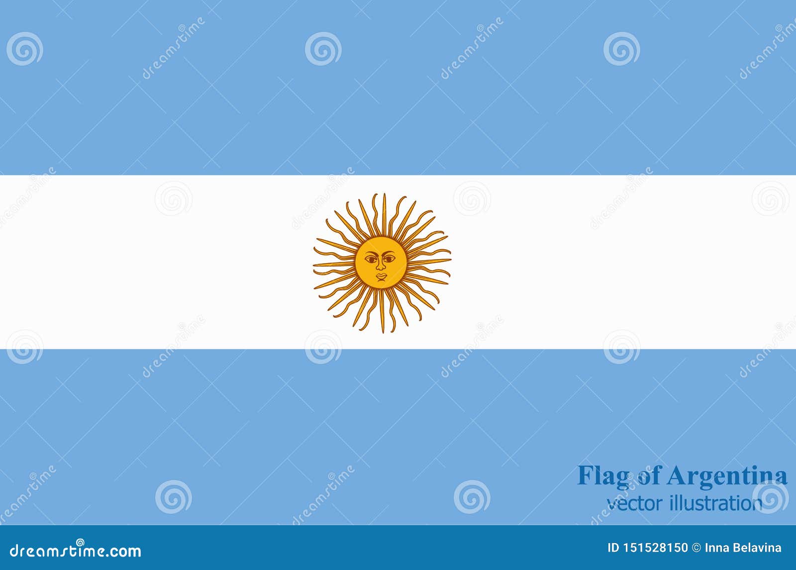 Banner with Flag of Argentina. Vector. Stock Vector - Illustration of ...